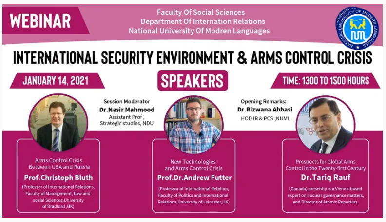 Andrew Futter participates in "International Security Environment ...